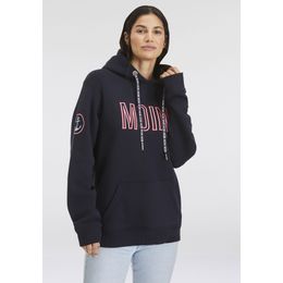 Hoodie Zwillingsherz "Limited Edition", Damen, Gr. L/XL, blau (navy), Sweatware, Obermaterial: 50% Baumwolle, 50% Polyester, h&uuml;ftlang, Rundhals, eingesetzt Rippb&uuml;ndchen mit Daumenl&ouml;chern, Sweatshirts Hoodie, Langarm, Kapuze, Anker Motiv, exklusiv bei Otto