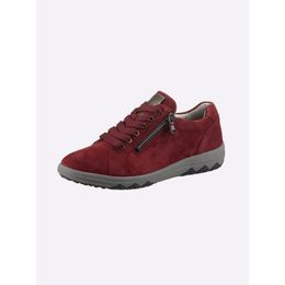 Waldl&auml;ufer Sneaker WALDL&Auml;UFER, Damen, Gr. 7.5, rot, Glattleder, Rindsleder, Veloursleder, Schuhe Sneaker