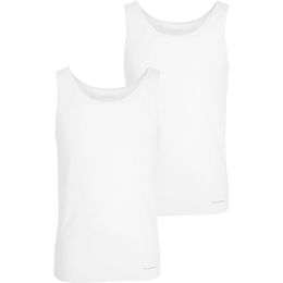 Tanktop Baldessarini "Monaco", Herren, Gr. 4 (S), wei&szlig; (wei&szlig;, hell, uni), Single Jersey, Obermaterial: 95% Baumwolle, 5% Elasthan, unifarben, Basic, bequem normal, Rundhals, Tops Tanktop, Logoschriftzug, Achselhemd, elastisch, Rundhalsausschnitt, Baumwollmix