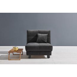 ell+ell Schlafsofa ELL + ELL "Tilda", schwarz, B:85cm H:90cm T:100cm, 100% Polyester, Sofas, Schlafsofa, Breite 85 cm, inkl. 1 Zierkissen