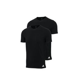 T-Shirt adidas Sportswear "Active Flex Cotton", Herren, Gr. L, 000, schwarz, Obermaterial: 95% Baumwolle, 5% Elasthan, bequem kniebedeckend, Rundhals, Shirts T-Shirt, Lockere Passform, Rundhals-Ausschnitt, Kurzarm