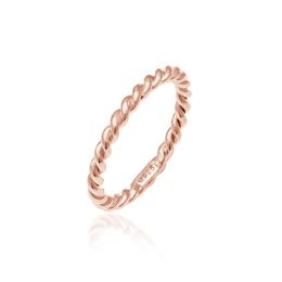 Silberring NENALINA "Ring Gedreht Kordel Spirale Basic Schlicht 925 Silber" Gr. 54, rosa (rosegold), Fingerringe, Damen, 54, Silber 925 (Sterlingsilber), Silberring