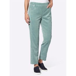 Cordhose Classic Basics, Damen, Gr. 50, Normalgr&ouml;&szlig;en, gr&uuml;n (jade), 82% Polyester, 15% Polyamid, 3% Elasthan, unifarben, Hosen Cordhose