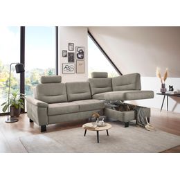 Ecksofa DIE PLANBAR "PP-PF23172 L-Form, Breite 244 cm", alu, B:244cm H:88cm T:160cm, 100% Polyester, Sofas, Ecksofa, Eckgarnitur mit besonders kleinem Stellma&szlig; ca. 160 x 244 cm