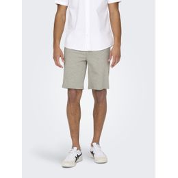 Only & Sons Chinoshorts ONLY & SONS "ONSMARK 0209 MELANGE SHORTS NOOS", Herren, Gr. M, N-Gr, beige (chinchilla), Obermaterial: 64% Viskose, 31% Polyester, 5% Elasthan, unifarben, regular fit kniefrei, Hosen Chinoshorts