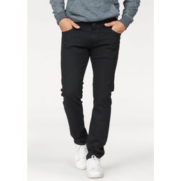 Jack & Jones Slim-fit-Jeans JACK & JONES "JJIGLENN JJFELIX AM 446 NOOS", Herren, Gr. 33, L&auml;nge 36, schwarz (schwarz denim), Denim/Jeans, Obermaterial: 98% Baumwolle, 2% Elasthan, unifarben, slim fit, Jeans Slim-fit-Jeans, mit schmaler Beinform