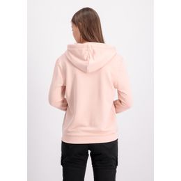 Hoodie Alpha Industries "New Basic Hoodie BL W", Damen, Gr. S, orange (pale peach), Obermaterial: 80% Baumwolle, 20% Polyester, regular fit, Sweatshirts Hoodie