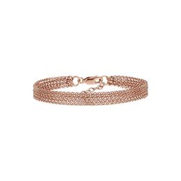 Armkette Elli "Armband Breit Glieder Basic Silber 925" Gr. 160, rosa (rosegold), Armb&auml;nder, Damen, 160, Silber 925 (Sterlingsilber), Armkette