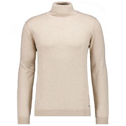 Rundhalspullover Ragman, Herren, Gr. 60, beige (beige, melange, 820), Strick, 95% Baumwolle 5% Cashmere, hoch geschlossener Ausschnitt, Pullover Rundhalspullover