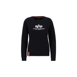 Sweater Alpha Industries "New Basic Sweatshirt BL W", Damen, Gr. XS, schwarz, Obermaterial: 80% Baumwolle, 20% Polyester, regular fit, Sweatshirts Sweater
