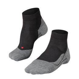 Laufsocken Falke "RU4 Endurance Short", Damen, Gr. 35-36, schwarz (schwarz, mix), Materialmix, normal, Socken Laufsocken, leichte Laufsocke mit mittlerer Polsterung, schnelltrocknend