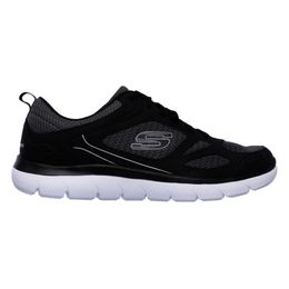 Sneaker Skechers "Summits-South Rim", Herren, Gr. 44, schwarz (schwarz, grau), Leder, Textil, Schuhe Sneaker, Freizeitschuh, Halbschuh, Schn&uuml;rschuh im modernen Materialmix, Topseller