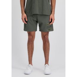 Sweatshorts Alpha Industries "Patch Short LF", Herren, Gr. XXL, Normalgr&ouml;&szlig;en, gr&uuml;n (schwarz olive), Obermaterial: 80% Baumwolle, 20% Polyester, Hosen Sweatshorts