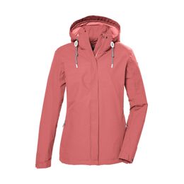 Outdoorjacke Killtec "KOS 61 WMN JCKT", Damen, Gr. 50, rot (hellrot), Obermaterial: 100% Polyester;Futter: 100% Polyester, Jacken Outdoorjacke, Funktionsjacke: wasser- und winddicht, atmungsaktiv, abnehmbare Kapuze