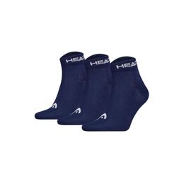 Sneakersocken Head "Socken Elements All Sport Quarter 3P 3er Pack", Damen, Gr. 39-42, blau, Obermaterial: 73% Baumwolle CO. 23% Polyester PES. 2% Polyamid PA. 2% Elasthan EL., Socken Sneakersocken