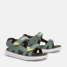 Sandale Timberland "PERKINS ROW BACKSTRAP SANDAL", M&auml;dchen, Gr. 40, gr&uuml;n, Synthetik, Schuhe Sandale, mit Klettverschlu&szlig;