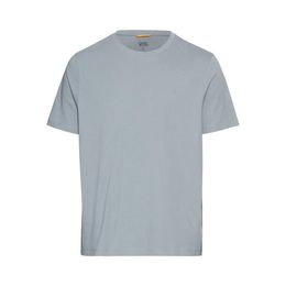 T-Shirt Camel Active, Herren, Gr. M, blau (stone blau), Jersey, Obermaterial: 100% Baumwolle, bestickt, unifarben, normal h&uuml;ftbedeckend, Rundhals, Shirts T-Shirt, mit Logo-Stickerei, Topseller