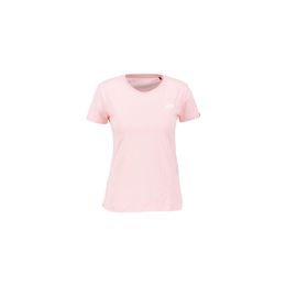T-Shirt Alpha Industries "Basic T-Shirt SL W", Damen, Gr. XS, pink (pastel pink), Obermaterial: 100% Baumwolle, Shirts T-Shirt