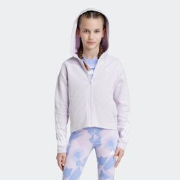 Kapuzensweatshirt adidas Sportswear "G FI 3S FZ", M&auml;dchen, Gr. 170, lila (ice lavender, wei&szlig;), Obermaterial: 67% Baumwolle, 33% Polyester, clean, Sweatshirts Kapuzensweatshirt