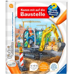 Kinderbuch Ravensburger "tiptoi Wieso? Weshalb? Warum? Komm mit auf die Baustelle", bunt, B:24,5cm H:27,7cm, B&uuml;cher, Kinderbuch