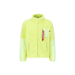 Funktionsjacke Alpha Industries "Sherpa Zip-Jacket", Herren, Gr. L, arctic lime, Obermaterial 1: 100% Polyester, Obermaterial 2: 100% Nylon, Jacken Funktionsjacke