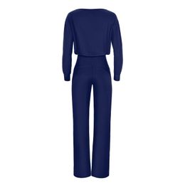 Jumpsuit WINSHAPE "JS101LSC", Damen, Gr. XS, Normalgr&ouml;&szlig;en, blau (dunkelblau), 85% Polyester, 15% Elasthan, Rundhals, Overalls Jumpsuit, Functional Comfort