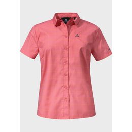 Sch&ouml;ffel Outdoorbluse SCH&Ouml;FFEL "Blouse Buchstein L", Damen, Gr. 34, rosa (3245, rosa), Oberstoff : 64% Baumwolle 36% Polyester, Basic, V-Ausschnitt, Blusen Outdoorbluse