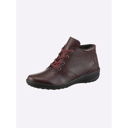 Stiefelette CLASSIC, Damen, Gr. 37, rot (bordeaux), Glattleder, Rindsleder, Basic, Schuhe Stiefelette