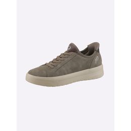 Sneaker Jana, Damen, Gr. 38, grau (taupe), Synthetik, Schuhe Sneaker