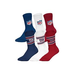 Kurzsocken NFL "Socken NFL 6Pack Crew Socks 6er Pack", Damen, Gr. 43-46, bunt (new york giants, mix), Obermaterial: 58% Baumwolle CO. 39% Polyester PES. 3% Elasthan EL., Socken Kurzsocken