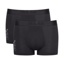 Trunk Sloggi "SLG Base Soft", Herren, Gr. M, schwarz, Microfaser, Obermaterial: 61% Modal, 32% Polyamid, 7% Elasthan, k&ouml;rpernah, Unterhosen Trunk, ohne Eingriff, elastischer Logobund