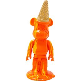 Dekofigur KARE DESIGN "Deko Figur Gelato Bear", orange, B:16cm H:39,5cm T:14,5cm, Polyresin, Dekofiguren, Dekofigur