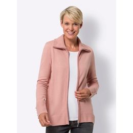 Strickjacke Classic Basics, Damen, Gr. 50, rosa (rosenquarz), 100% Polyacryl, unifarben, Strickjacken Strickjacke