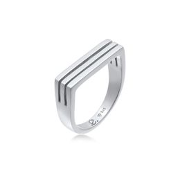 Partnerring Elli Premium "Ring Siegelring Rechteck Trend Form 925 Silber" Gr. 56, silber, Fingerringe, Damen, 56, Silber 925 (Sterlingsilber), Partnerring
