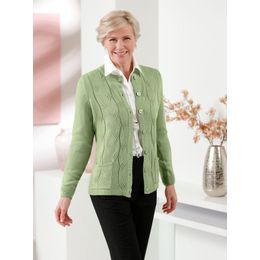 Strickjacke CLASSIC, Damen, Gr. 48, gr&uuml;n (eucalyptus), 100% Polyacryl, unifarben, Strickjacken Strickjacke