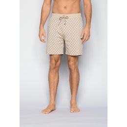 JOOP! Shorts JOOP "Leisure", Herren, Gr. S, N-Gr, cornflower aop teak, Jersey, Obermaterial: 100% Baumwolle, bequem kniefrei, Hosen Shorts, mit allover Cornflower-Print, seitlichen Eingrifftaschen