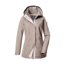 G.I.G.A. by Killtec Funktionsjacke "GW 78 WMN JCKT", Damen, Gr. 46, beige (hellbeige), Oberseite: 100% Polyester;R&uuml;ckseite: 100% Polyester;Futter: 100% Polyester, G.I.G.A. DX BY KILLTEC, Jacken Funktionsjacke, W&auml;rmende, windabweisende Jacke mit 2-Wege-Rei&szlig;verschluss
