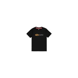 T-Shirt Alpha Industries "Alpha Label T-Shirt K", Jungen, Gr. 16, schwarz, Obermaterial: 100% Baumwolle, Shirts T-Shirt