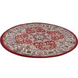 Teppich Theko "Hamadan 359", rot, H:10mm &Oslash;:133cm, Polypropylen, Teppiche, Teppich, Kurzflor, Orient-Optik
