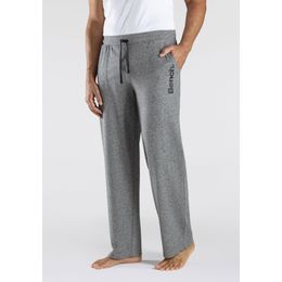 Relaxhose BENCH. LOUNGEWEAR, Herren, Gr. 44/46 (S), N-Gr, grau (grau, meliert), Sweatware, Obermaterial: 60% Baumwolle, 40% Polyester, unifarben, Basic, bequem lang, Hosen Relaxhose, aus leichter Sweat-Qualit&auml;t, Topseller