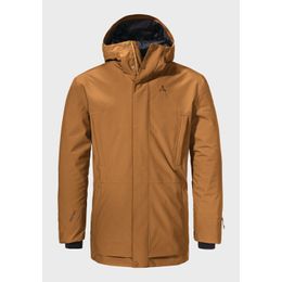 Sch&ouml;ffel Langjacke SCH&Ouml;FFEL "Urban Ins Parka Style Crivat MNS", Herren, Gr. 56, braun (4745, braun), Oberstoff: Aussenseite: 100% Polyester; (Membran: Thermoplastisches Polyurethan); Futter: 100% Polyester; Wattierung: 100% Polyester, regular fit, hoch geschlossener Ausschnitt, Jacken Langjacke