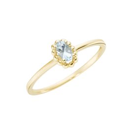 Goldring Luigi Merano "Ring mit einem Edelstein, Gold 375" Gr. 54, blau, Fingerringe, Damen, 54, Gelbgold 375, Goldring