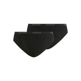 Minislip Sloggi "Men Basic", Herren, Gr. 7, schwarz, Single Jersey, Obermaterial: 94% Baumwolle, 6% Elasthan, unifarben, k&ouml;rpernah, Unterhosen Minislip, elastischer, weicher Taillenbund