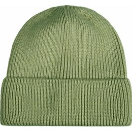 Beanie Capelli New York, Damen, loden, Strick, Materialmix, unifarben, M&uuml;tzen Beanie, Rippstrick, Wollanteil, w&auml;rmend