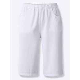 Bermudas Classic Basics, Damen, Gr. 38, Normalgr&ouml;&szlig;en, wei&szlig;, 100% Baumwolle, unifarben, knielang, Hosen Bermudas