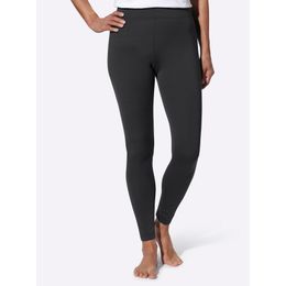 Leggings, Damen, Gr. 50, Normalgr&ouml;&szlig;en, schwarz, 95% Polyester, 5% Elasthan, unifarben, Hosen Leggings