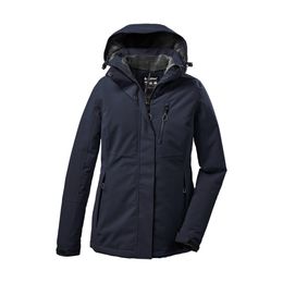 Outdoorjacke Killtec "KOW 140 WMN JCKT", Damen, Gr. 42, blau (navy), Obermaterial: 100% Polyester;Futter: 100% Polyester;F&uuml;llung: 100% Polyester, Jacken Outdoorjacke, Wasserdichte Damenjacke, atmungsaktiv, abnehmbare Kapuze