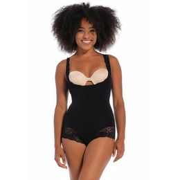 Shaping-Body MAGIC BODYFASHION "Super Control Body", Damen, Gr. L, N-Gr, schwarz, Netz, Obermaterial: 85% Polyamid, 15% Elasthan, unifarben, eng, tiefer Rundhals, Bodys Shaping-Body, verleiht der Brust und dem Po ein dezentes Lifting
