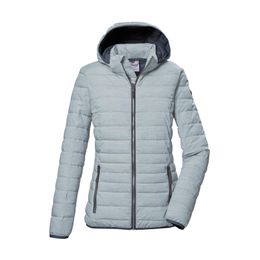 G.I.G.A. by Killtec Steppjacke "GS 63 WMN QLTD JCKT_Uyaka", Damen, Gr. 42, blau (graublau), Obermaterial: 100% Polyester;Futter: 100% Polyester;F&uuml;llung: 100% Polyester, G.I.G.A. DX BY KILLTEC, Jacken Steppjacke, Steppjacke: wasser- und windabweisend, atmungsaktiv, abzippbare Kapuze