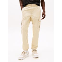 Cargohose Tommy Jeans "TJM AUSTIN RIPSTOP CARGO", Herren, Gr. 34, L&auml;nge 34, beige (desert sand dune), Web, Obermaterial: 100% Baumwolle, regular fit lang, Hosen Cargohose, Mit G&uuml;rtelschlaufen